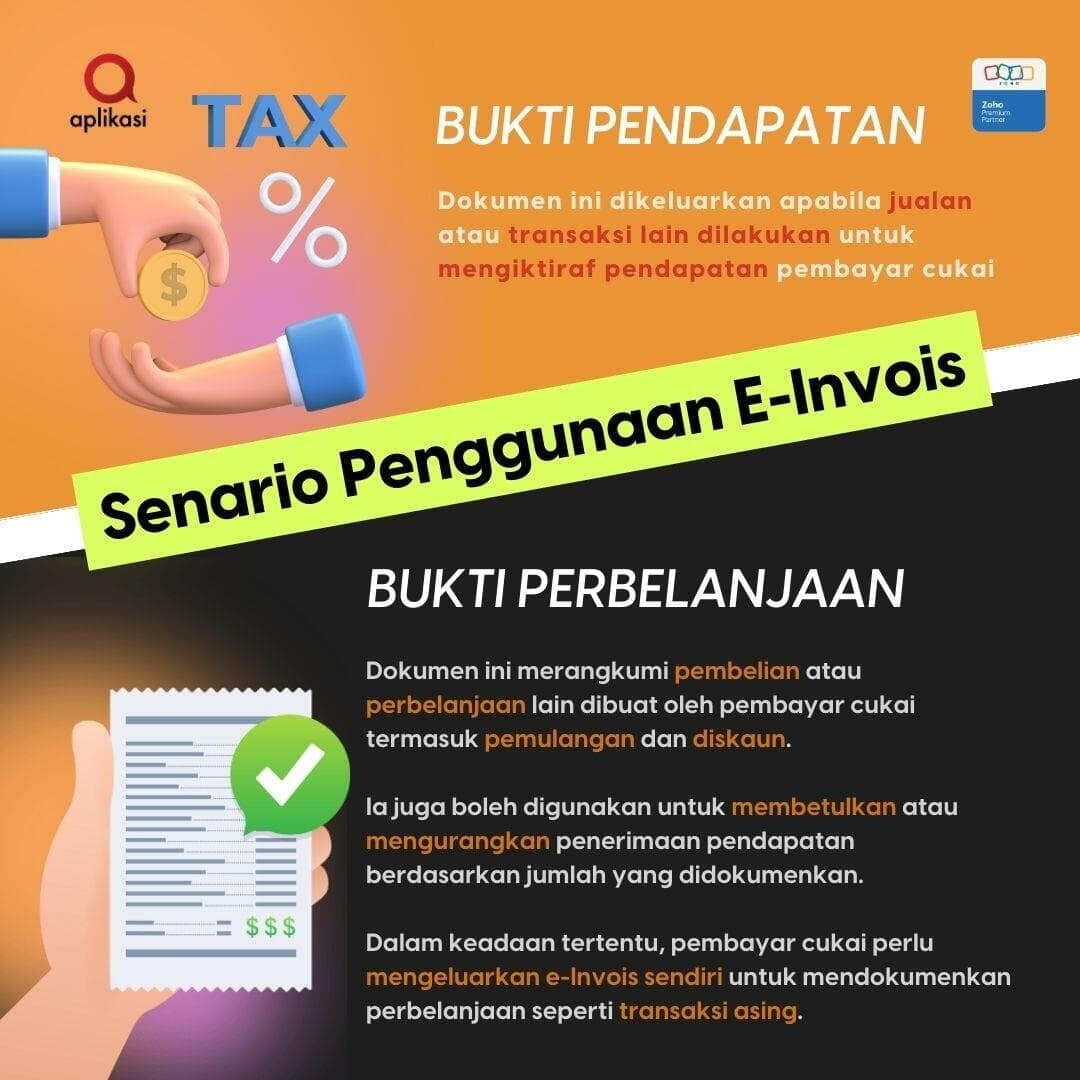 Senario & Jenis E-Invois yang ada di Malaysia | Zoho Partner Malaysia | Aplikasi